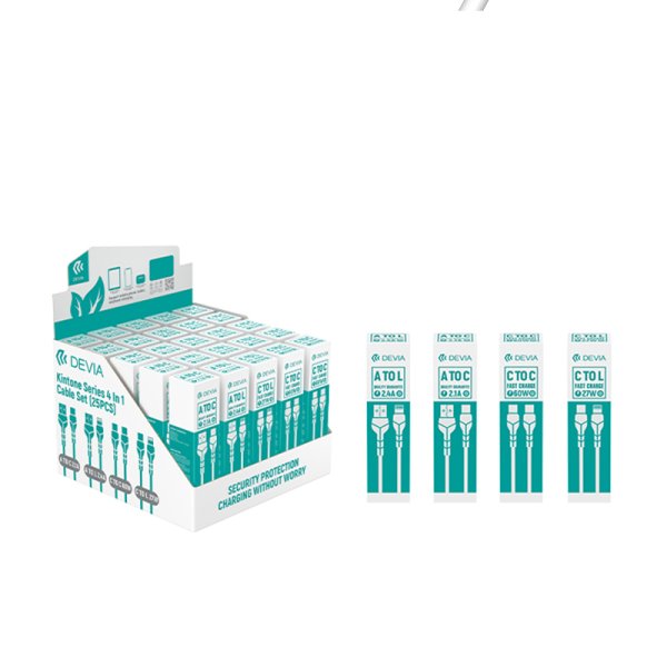 Eco-Friendly Charging Cable Set Kintone Series DEVIA