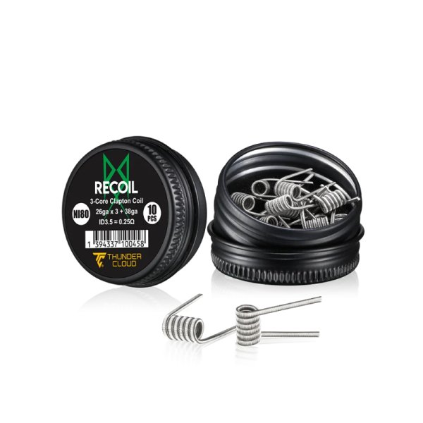 Recoil 3-Core Clapton Coils Thunder Cloud Grimm Green
