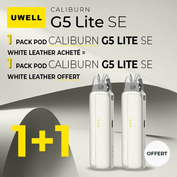 [Offer] Buy 1 Caliburn G5 Lite SE white Leather Pod Kit, Get 1 Caliburn ...